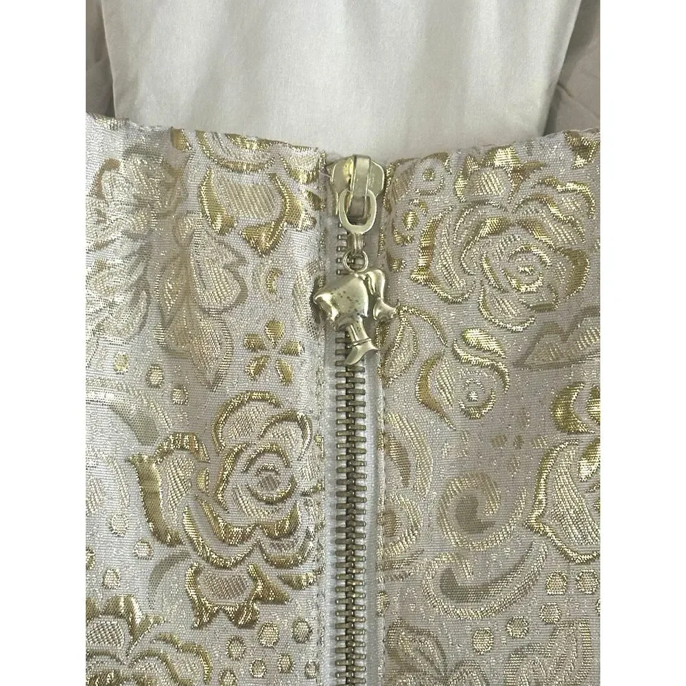 Unique Vintage | Dresses | Unique Vintage X Barbie Gold Evening ...